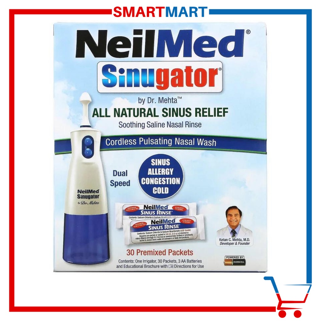 NeilMed Sinugator Cordless Pulsating Nasal Wash 3 Piece Set | Lazada PH