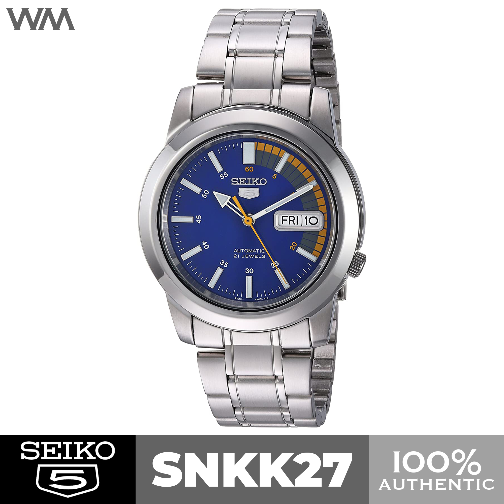 Seiko 5 Sports Speed Racer Stainless Steel Automatic Watch SNKK27 ...