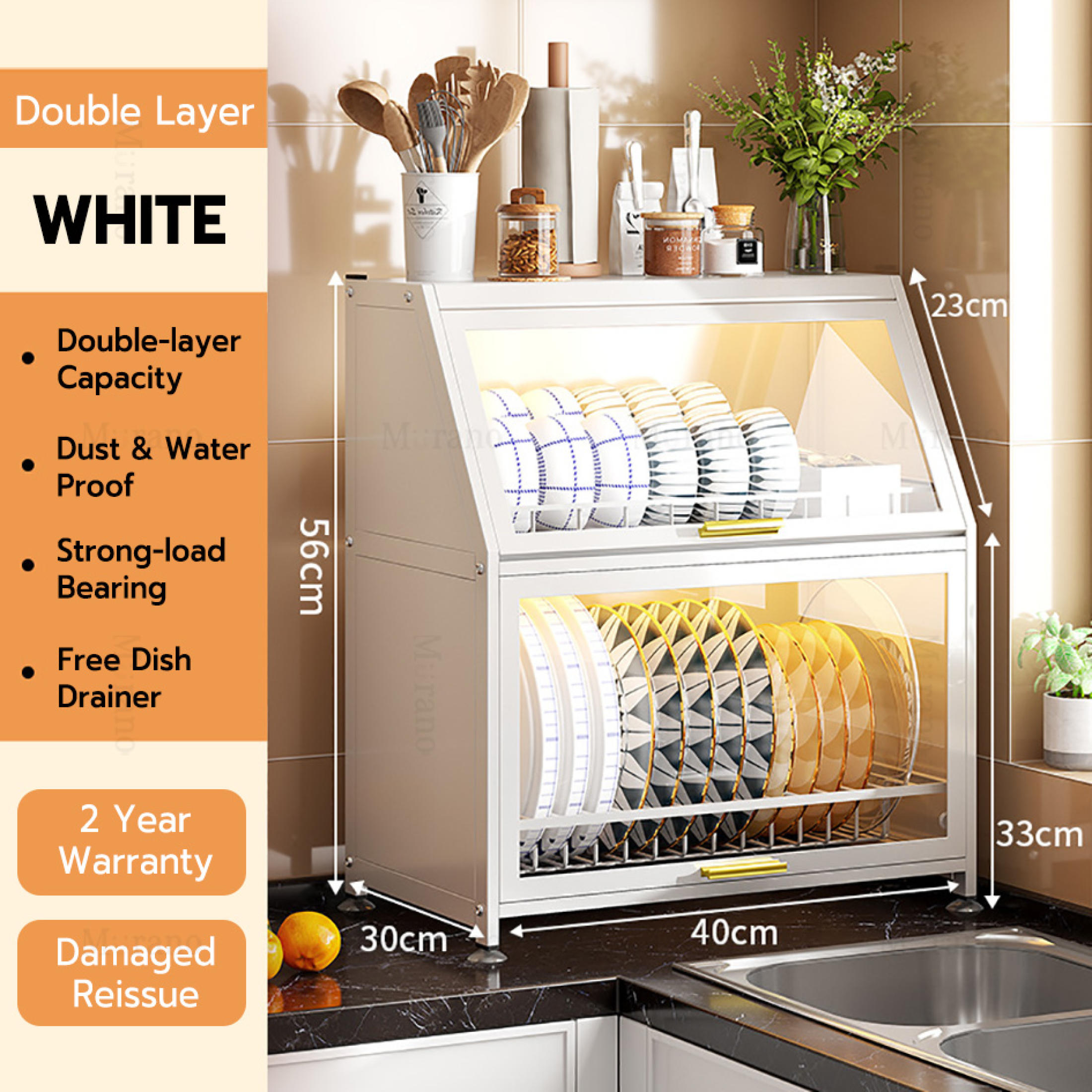 Kitchen Dish Rack With Cover Kitchen organizer dish drainer rack Plate ...