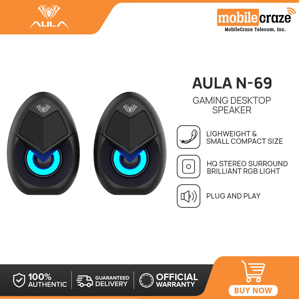AULA Wind N-69 Gaming RGB 2.0 Desktop Speaker | Lazada PH