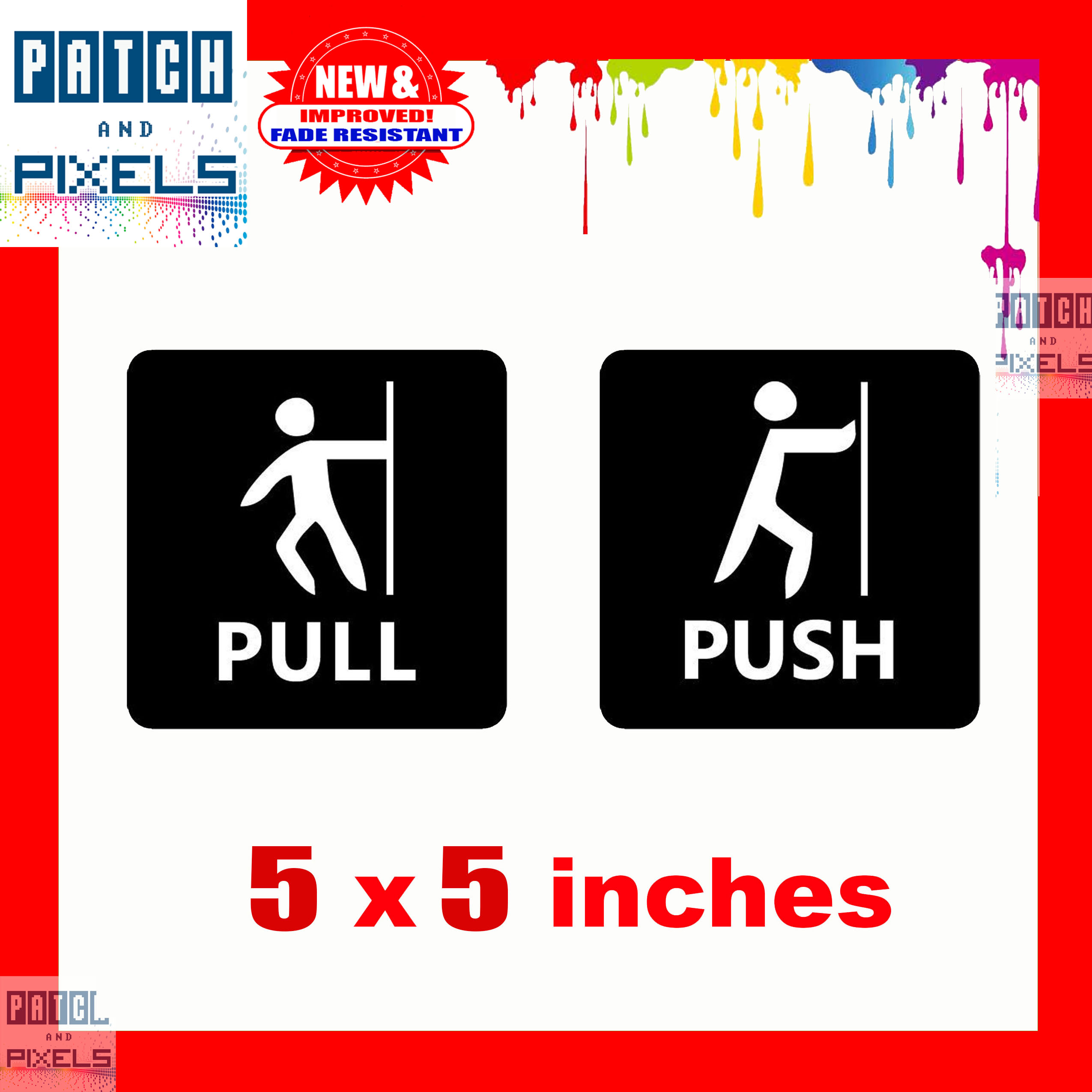 Push Pull Sign Sticker | Lazada PH