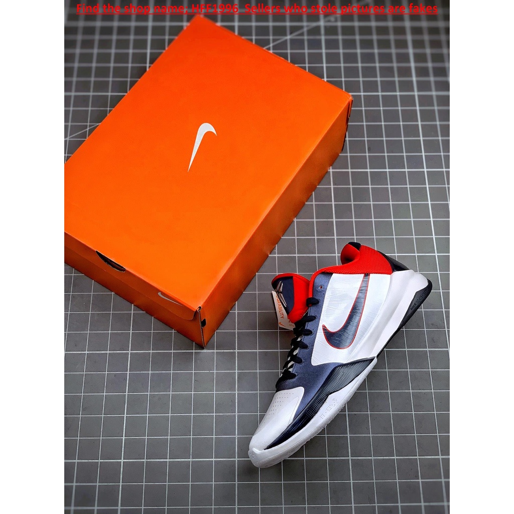 (HY)(HFF1996) Nike Zoom Kobe 5 Team USA White Blue Basketball shoes ...