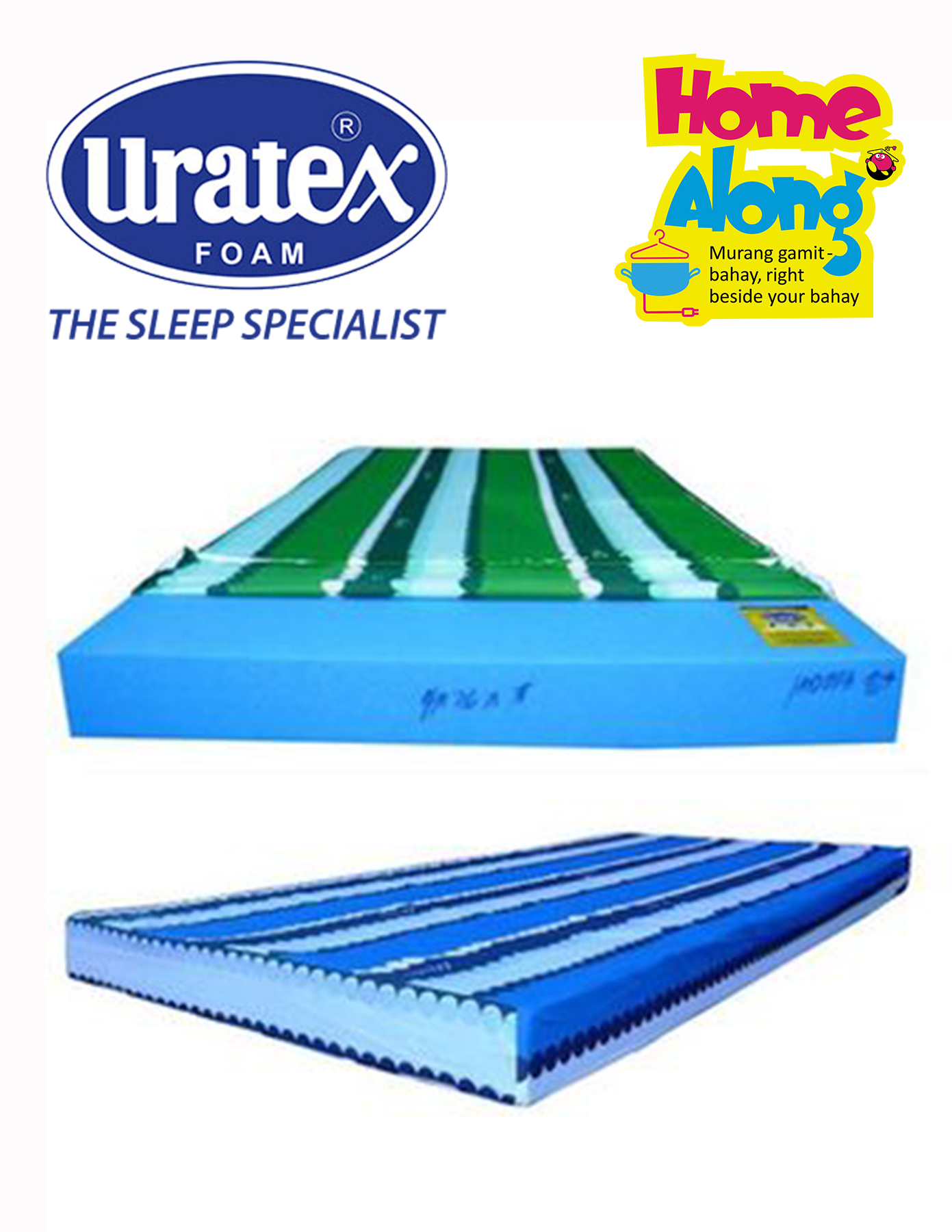 Authentic Uratex Foam 4 Thick Full Double 4 x54x75 ASSORTED COLOR