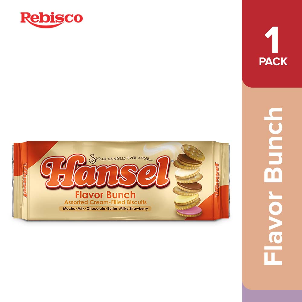 Hansel Flavor Bunch Sandwich Round Biscuit 31g x 10pcs | Lazada PH
