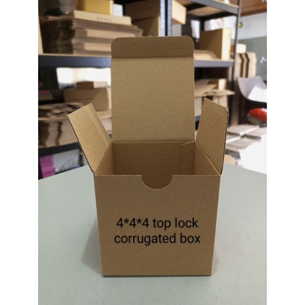 4x4x4inches top lock corrugated box mug box 25pcs | Lazada PH