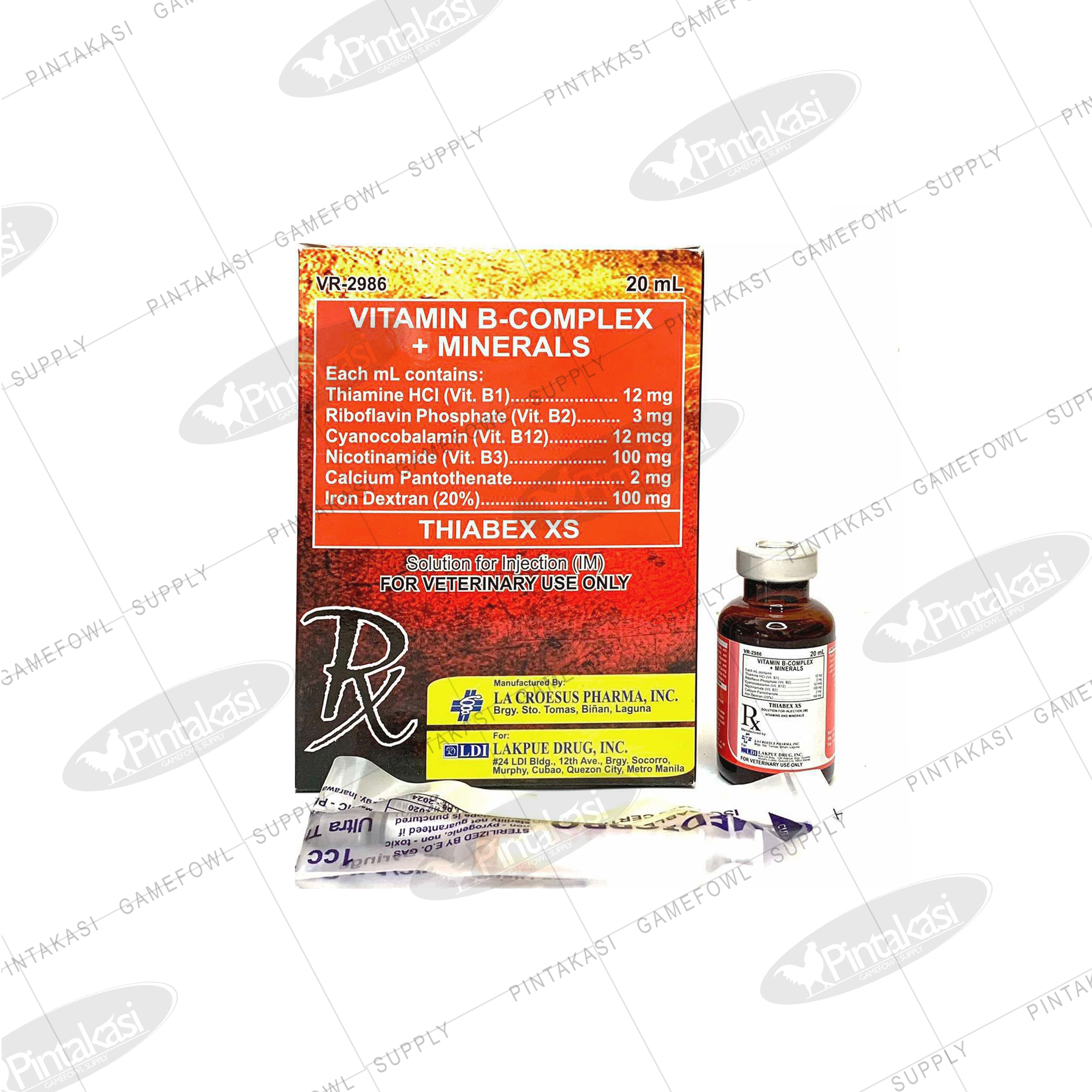 PINTAKASI LDI Thiabex B Complex 20ml for Gamefowl Rooster : Gamefowl ...