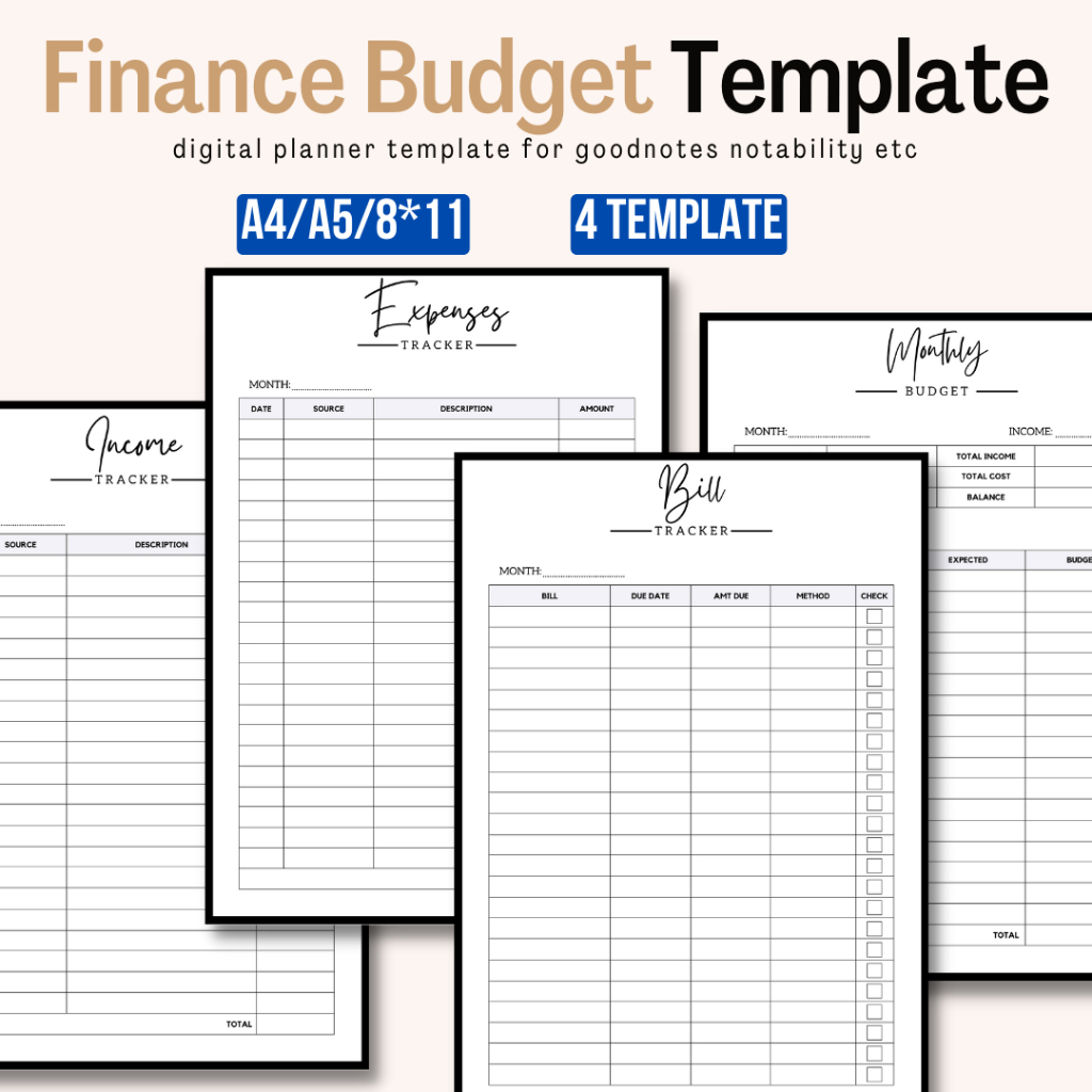 [Template] Financial Budget Template Income Tracker Bill Tracker ...