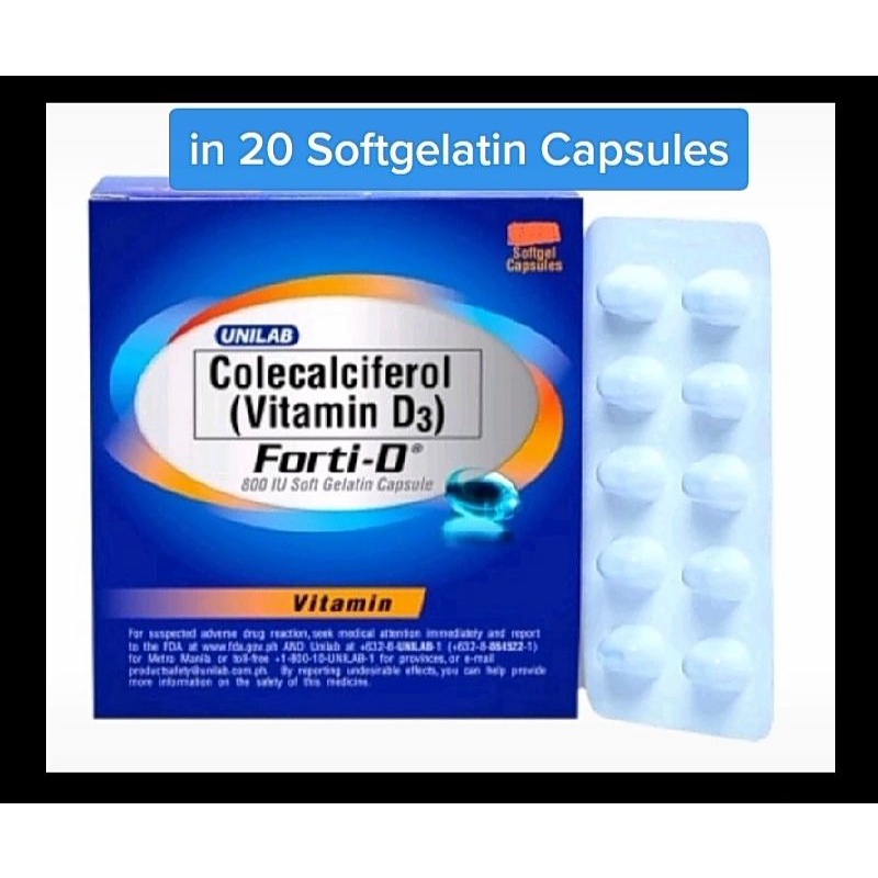 【READY STOCK】 ♩Forti-D Colecalciferol Vitamin D3 800 IU in 20 ...