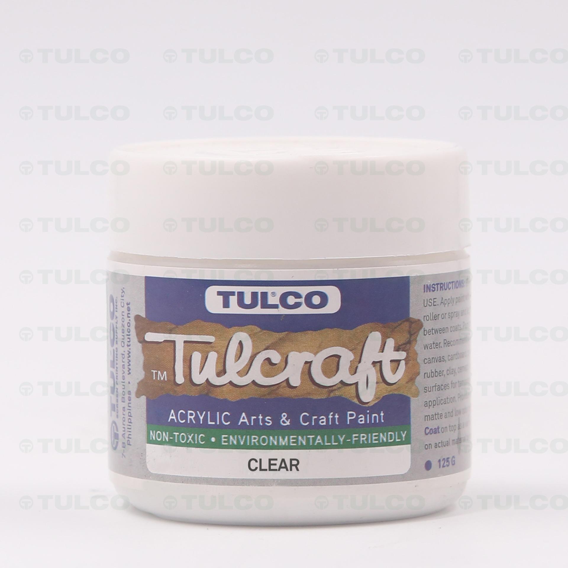 Tulco Tulcraft Acrylic Arts and Crafts Paint (White and Clear) 125g ...