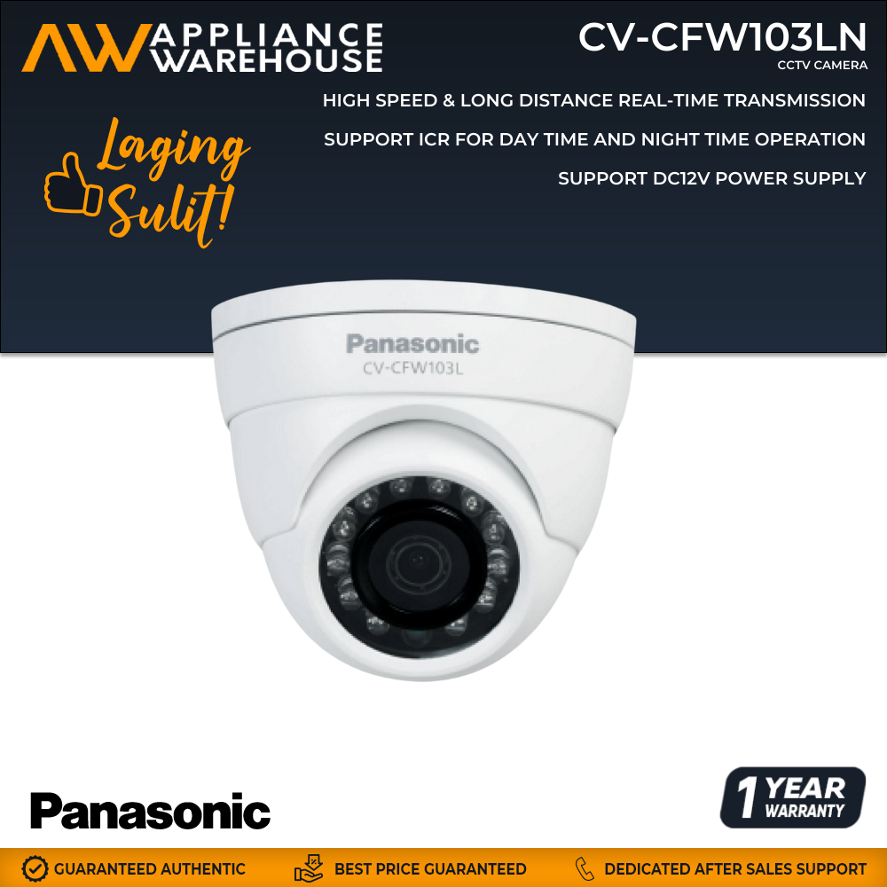 Panasonic CV-CFW103LN C-Series 1MP Dome CCTV Camera, 3.6mm, IR LED ...