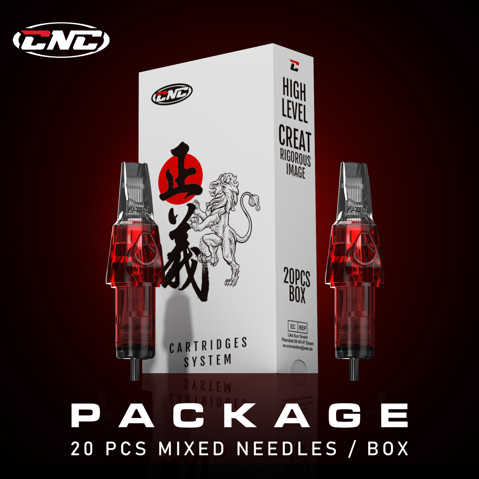 CNC 20pcs/box RL/RS Premium Tattoo Cartridge Needles Anti-Noise Design ...