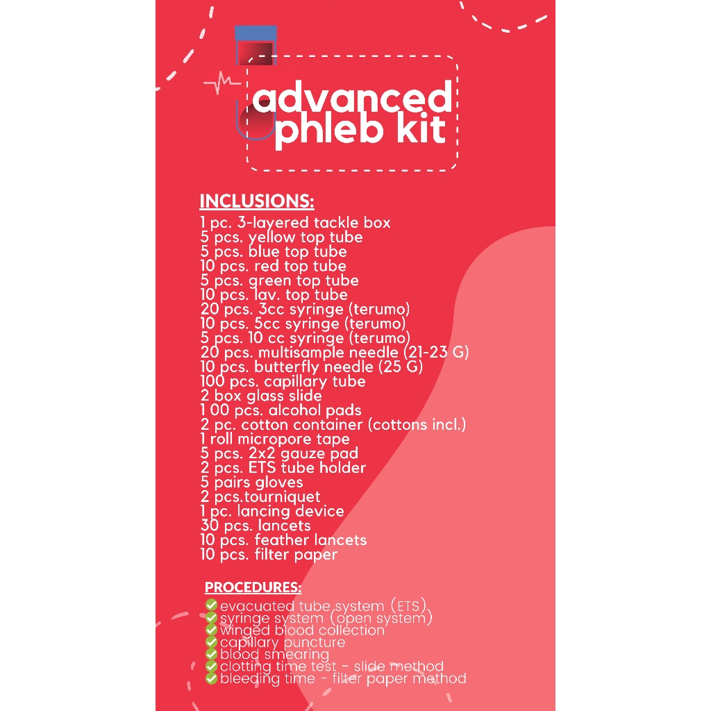Complete Phlebotomy Kit - Starter Standard and Freshie Phleb Kit for ...