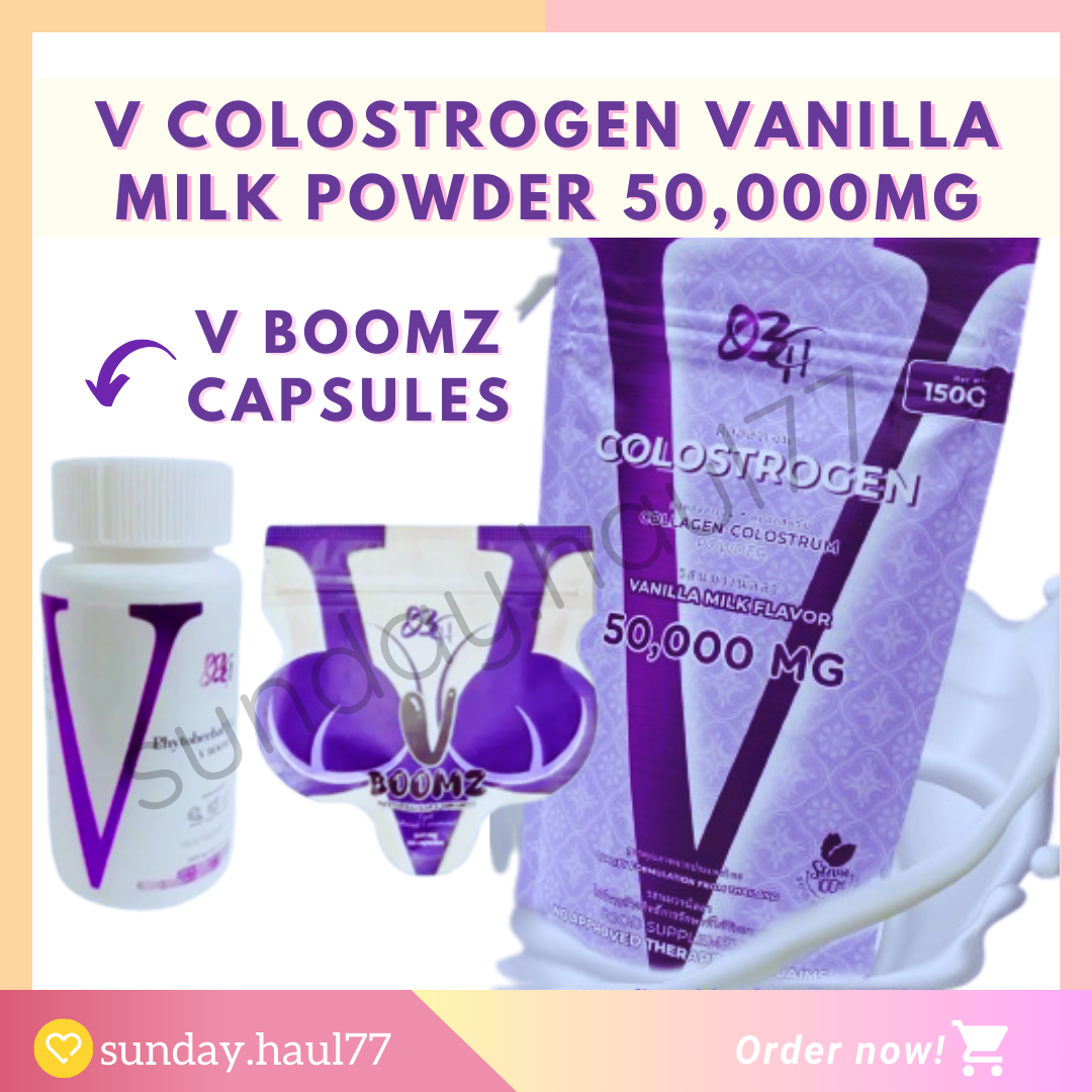 V Colostrogen Vanilla Milk Powder 50,000mg | V Boomz 100 Capsules | V ...