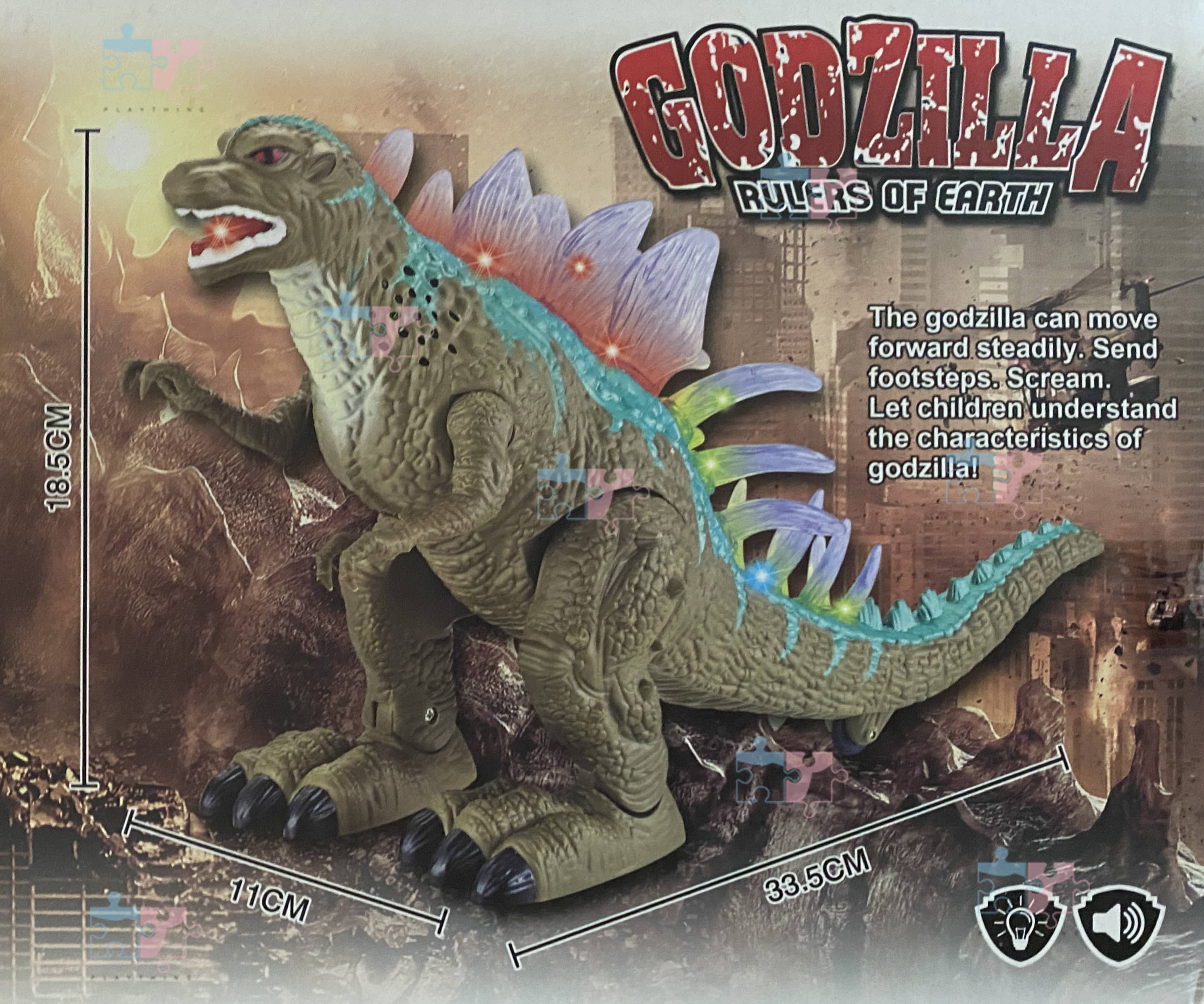 Walking Godzilla with Lights and Sounds Toy Toys Children Kids | Lazada PH