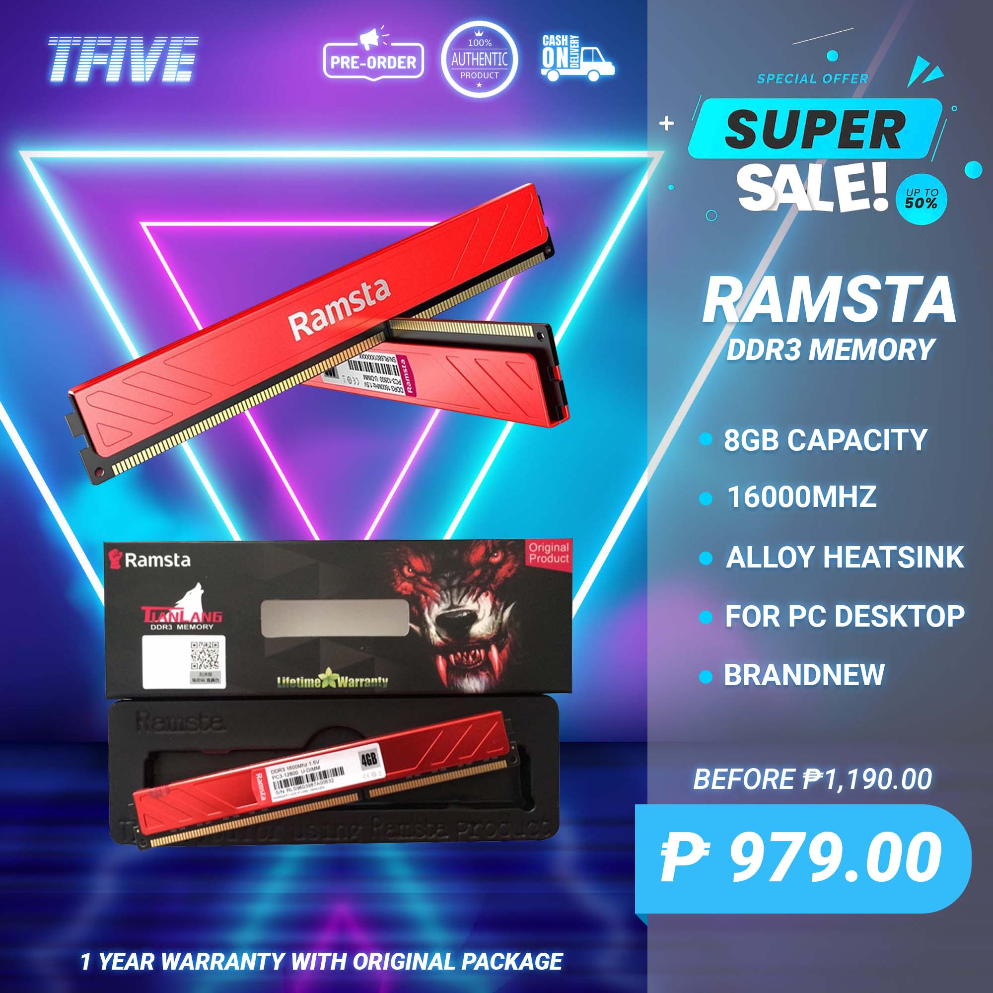 RAMSTA Desktop Memory - 8gb DDR3 | Lazada PH