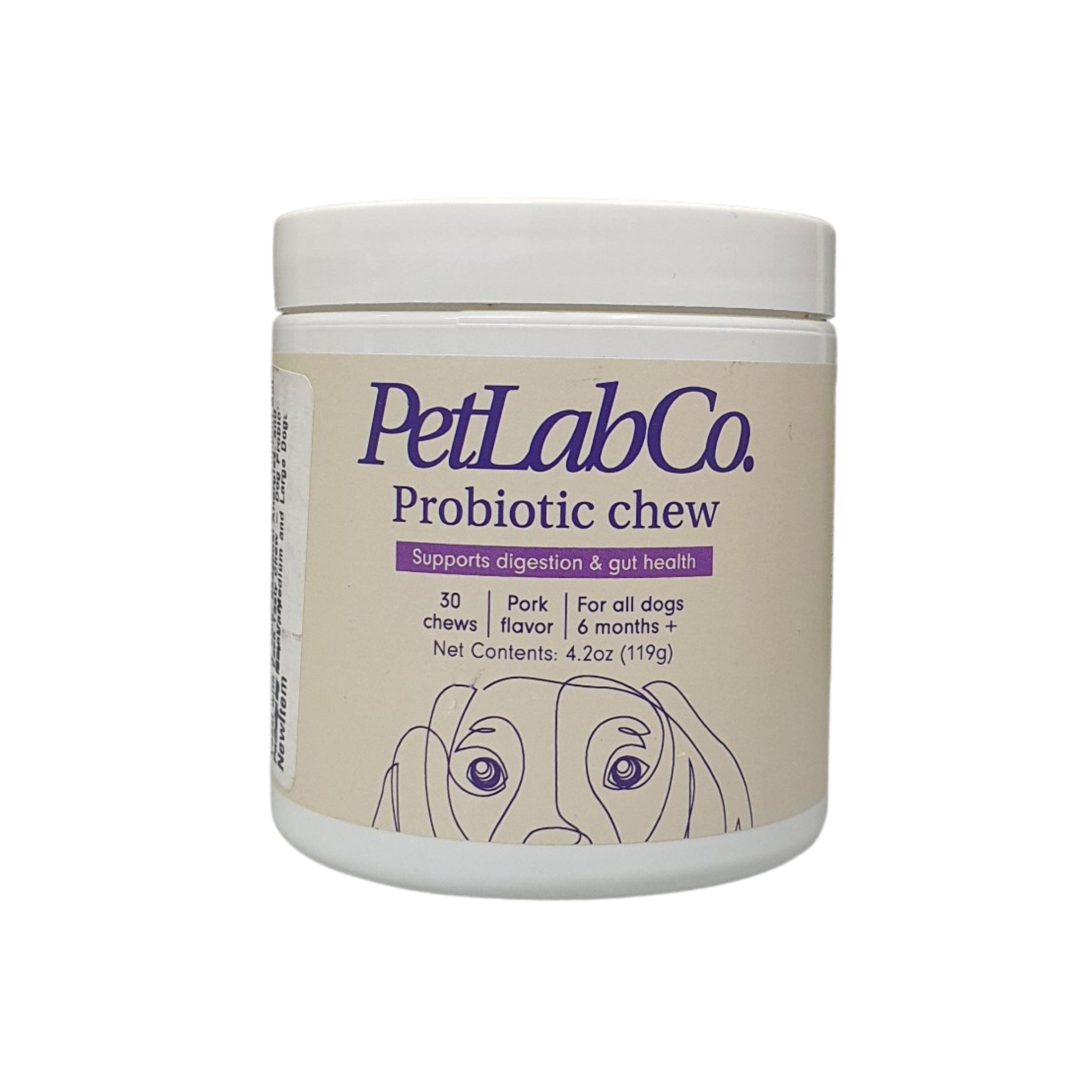 PetLabCo. Probiotic Chew Pork Flavor All Dogs 6 Months Old+ 30 Chews ...