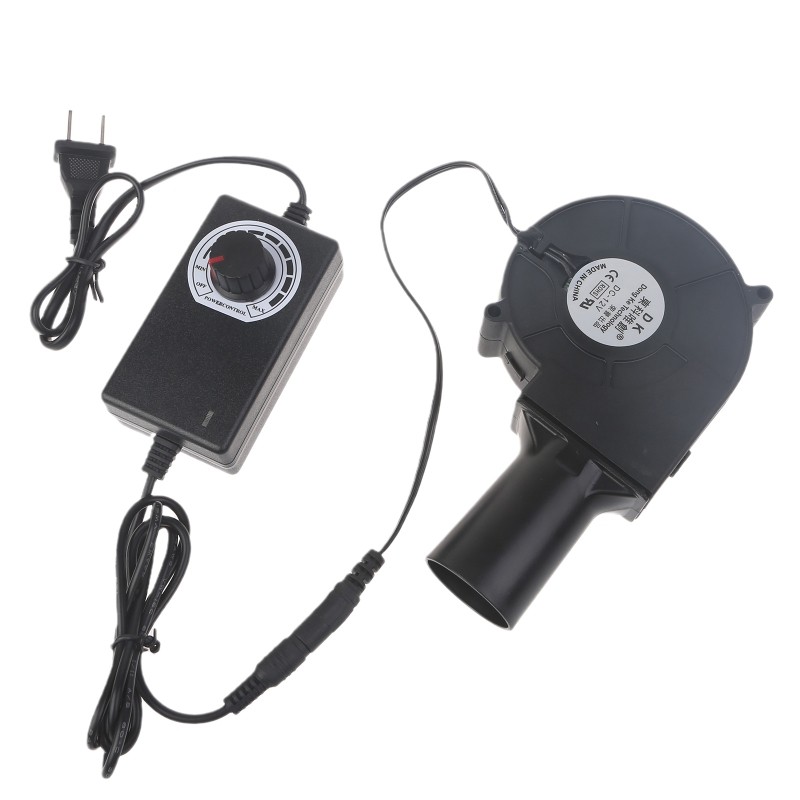 Vickmiu Air Blower With Speed Controller DC 12VAC110V-220V Stove ...