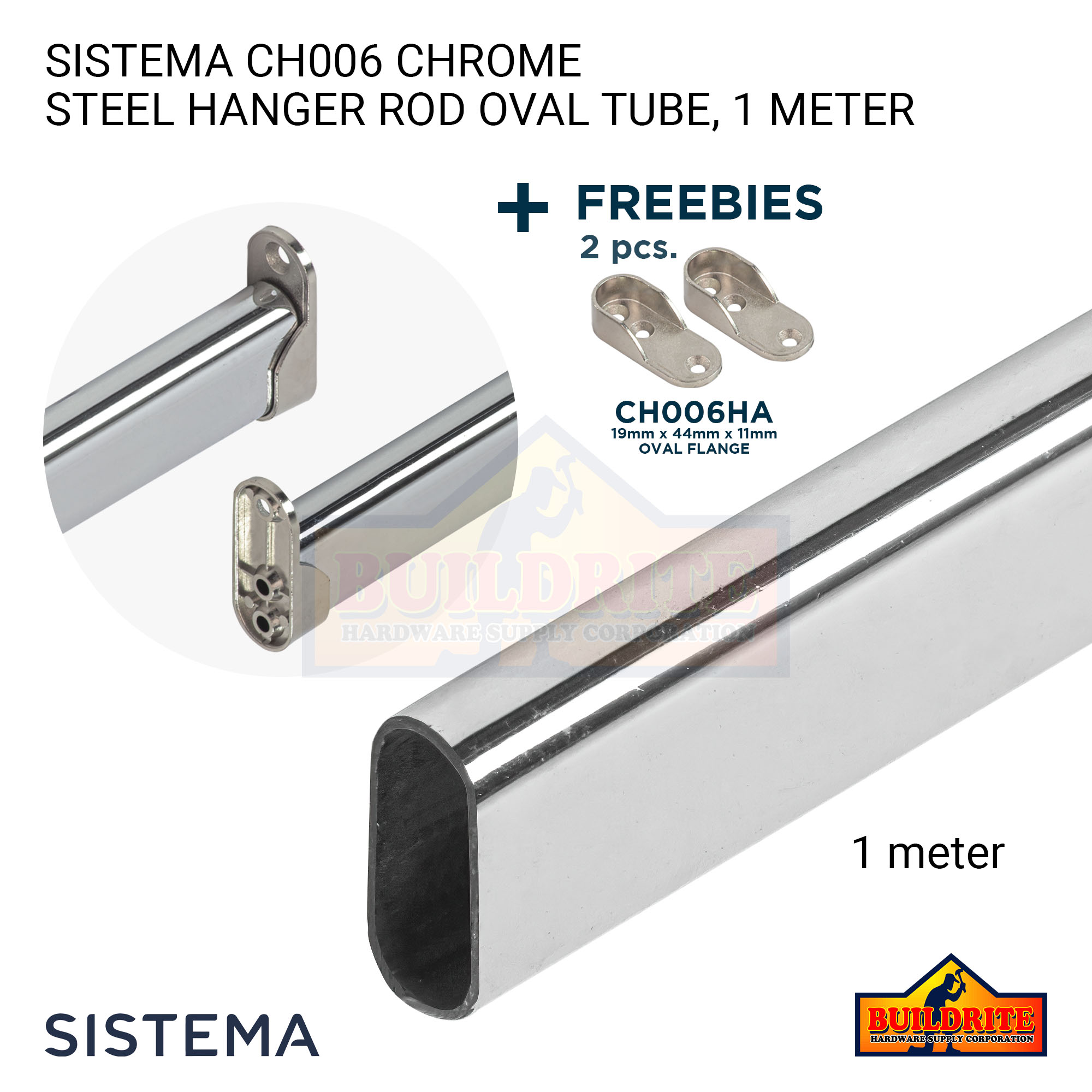 Sistema CH006 & CH006HA Chrome Steel Steel Hanger Rod Oval Tube and ...