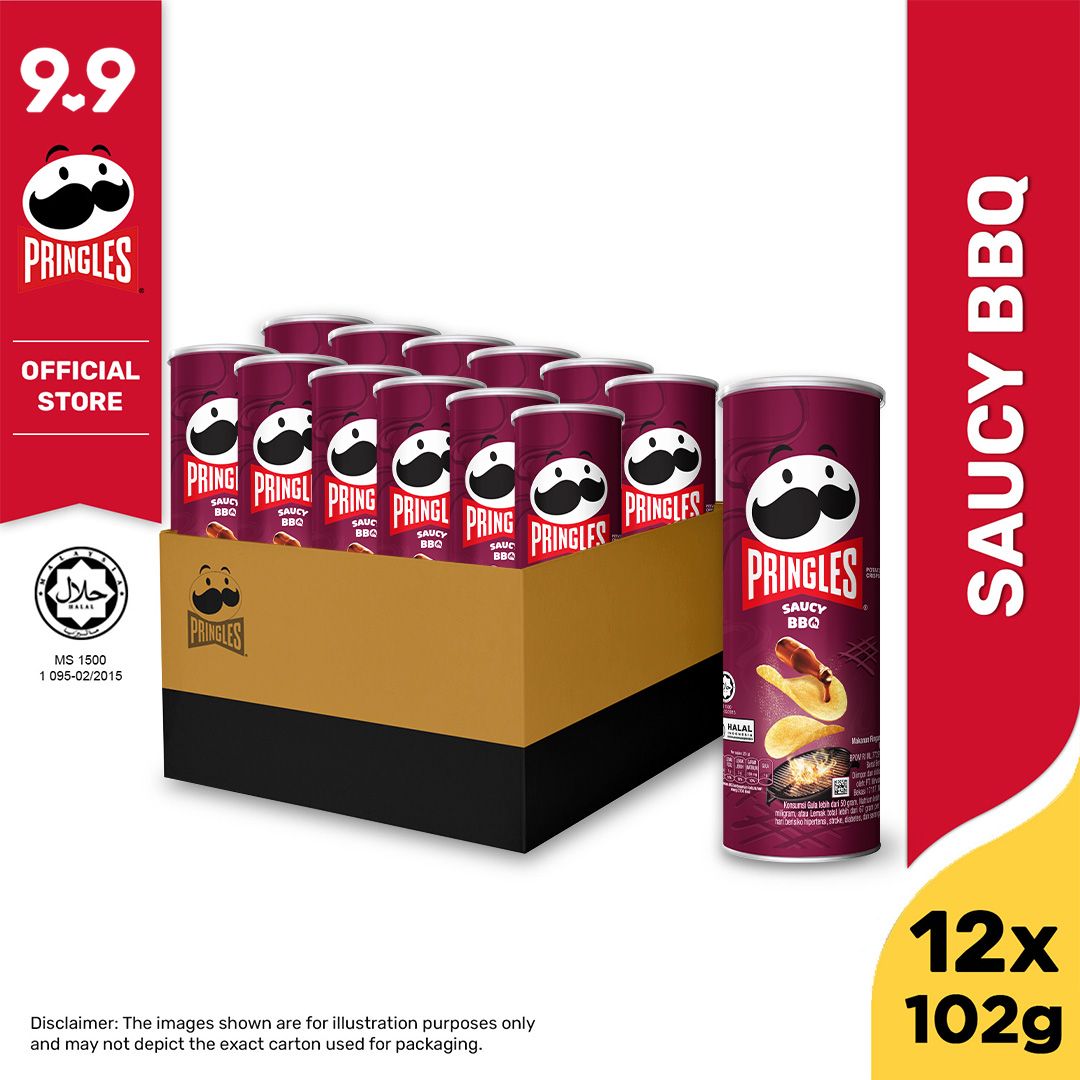 Pringles Potato Chips - Saucy BBQ 102g Carton 12pcs | Lazada PH