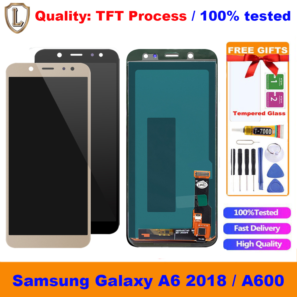 100% Tested TFT Process For Samsung Galaxy A6 2018 A600 LCD with Screen ...