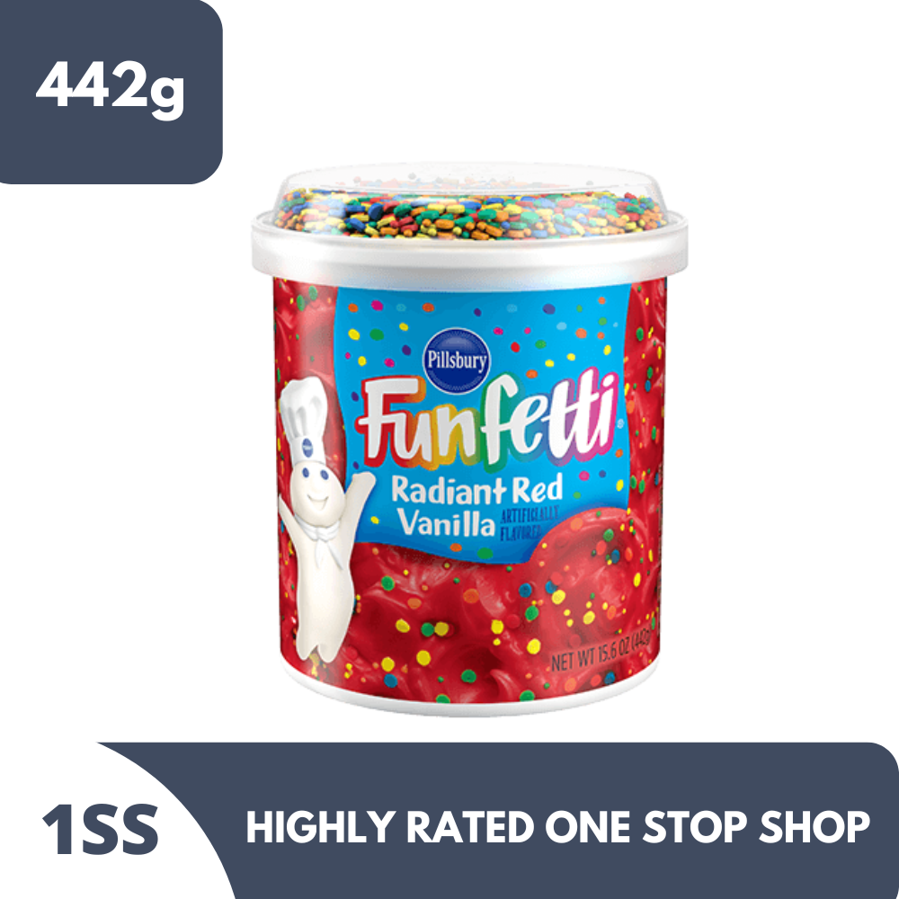 Pillsbury Funfetti Radiant Red Vanilla Frosting 442g | Lazada PH