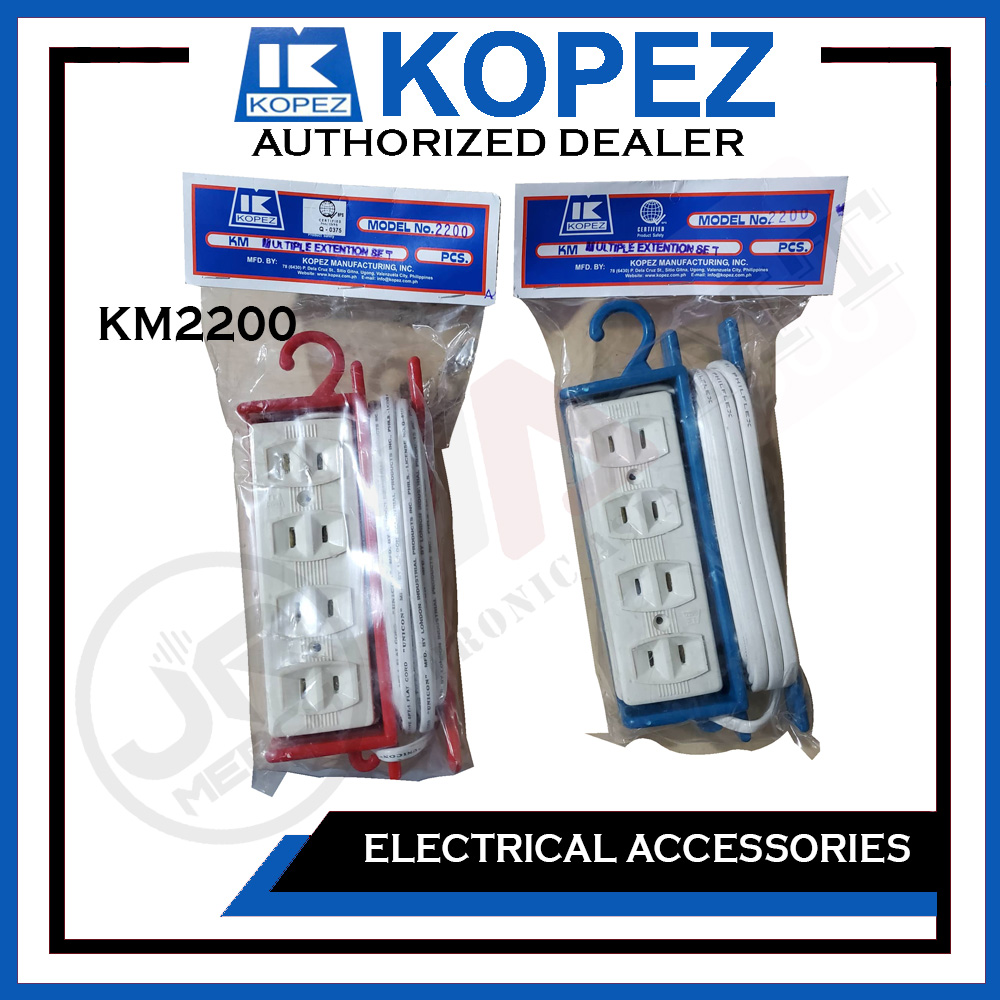 Kopez KM Multiple Outlet Extension Set - Red or Blue, 5 meters - 800 ...