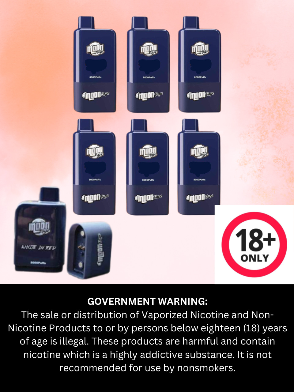 Boss Moon Disposable Replacement Pod 8000 Puffs Dispo Black Elite ...