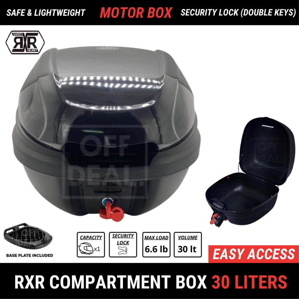 CTIBMX Motorcycle Compartment Box RXR Rear Luggage Container Top Tail ...