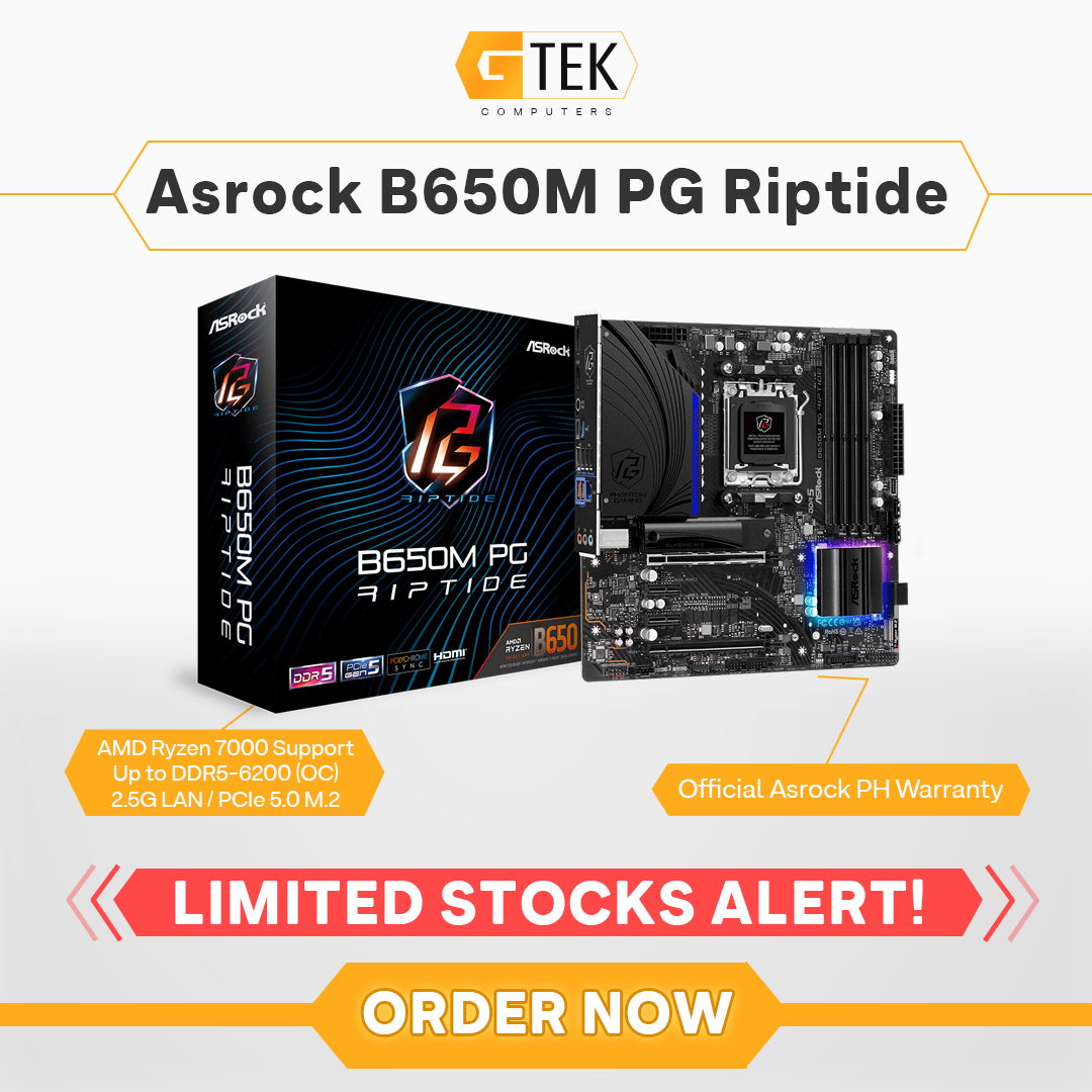 Asrock B650M PG Riptide mATX B650 AM5 AMD Ryzen Motherboard | Lazada PH