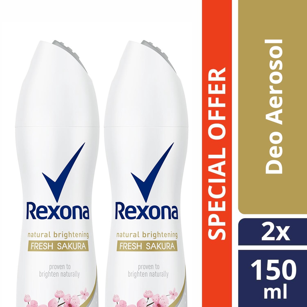 [BUNDLE OF 2] Rexona Natural Brightening Deodorant Spray Fresh Sakura ...