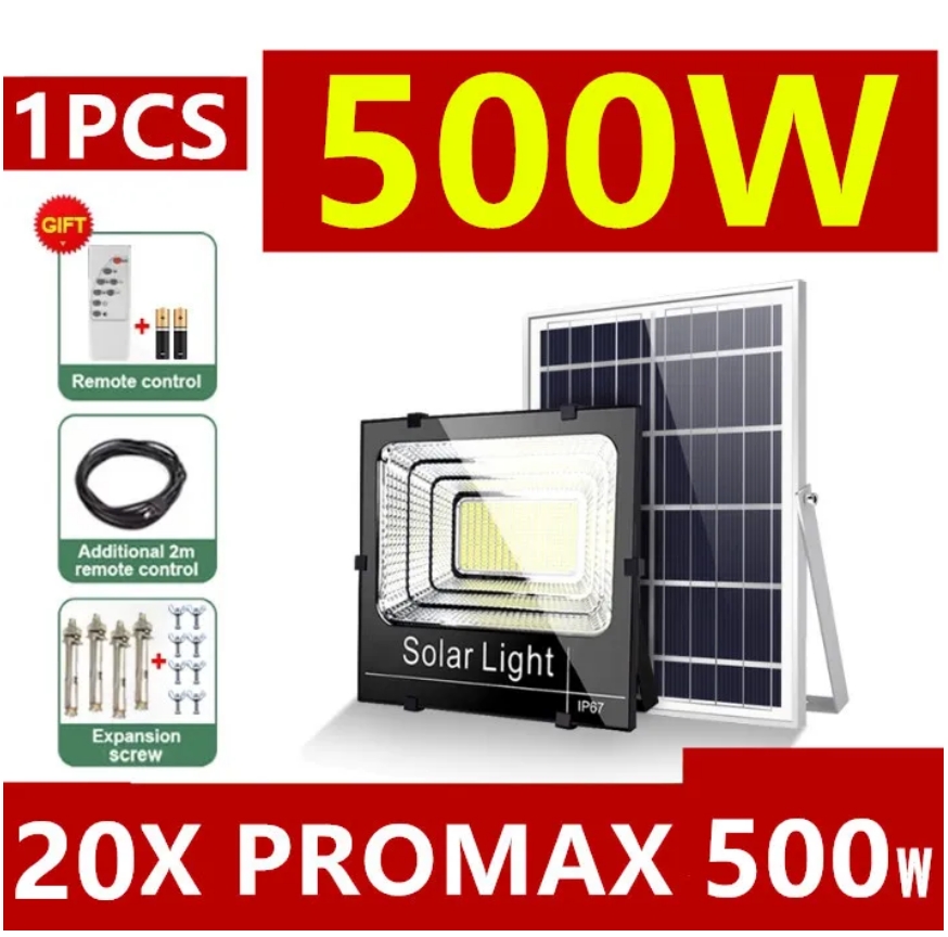 【COD】Waterproof Streetlight Solar Light Solar Led Floodlight IP67 With ...