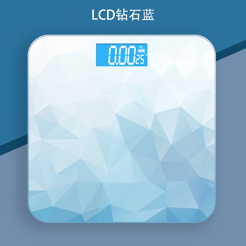 Digital Bathroom Scale, Digital LCD Electronic Tempered Glass weight ...