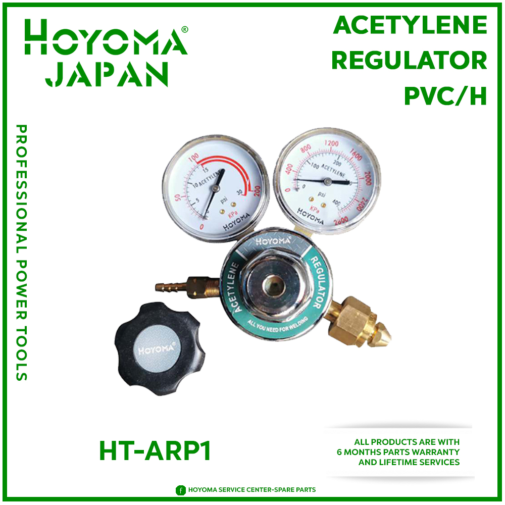 hoyoma Japan Gas Regulator Acetylene Regulator with PVC Handle PVC/H HT ...