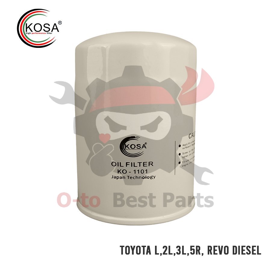TOYOTA L 2L 3L 5R REVO DIESEL 15601-41010 KOSA OIL FILTER KO-1101 ...
