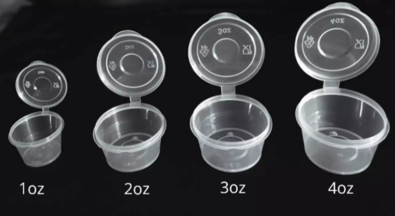 Plastic Disposable Food Container Sauce Cup with Lid (1-4 oz.) | Lazada PH