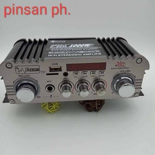 Bosca C-803 1000W Bluetooth 2 Channel Output Power Amplifier USBSD/FM ...