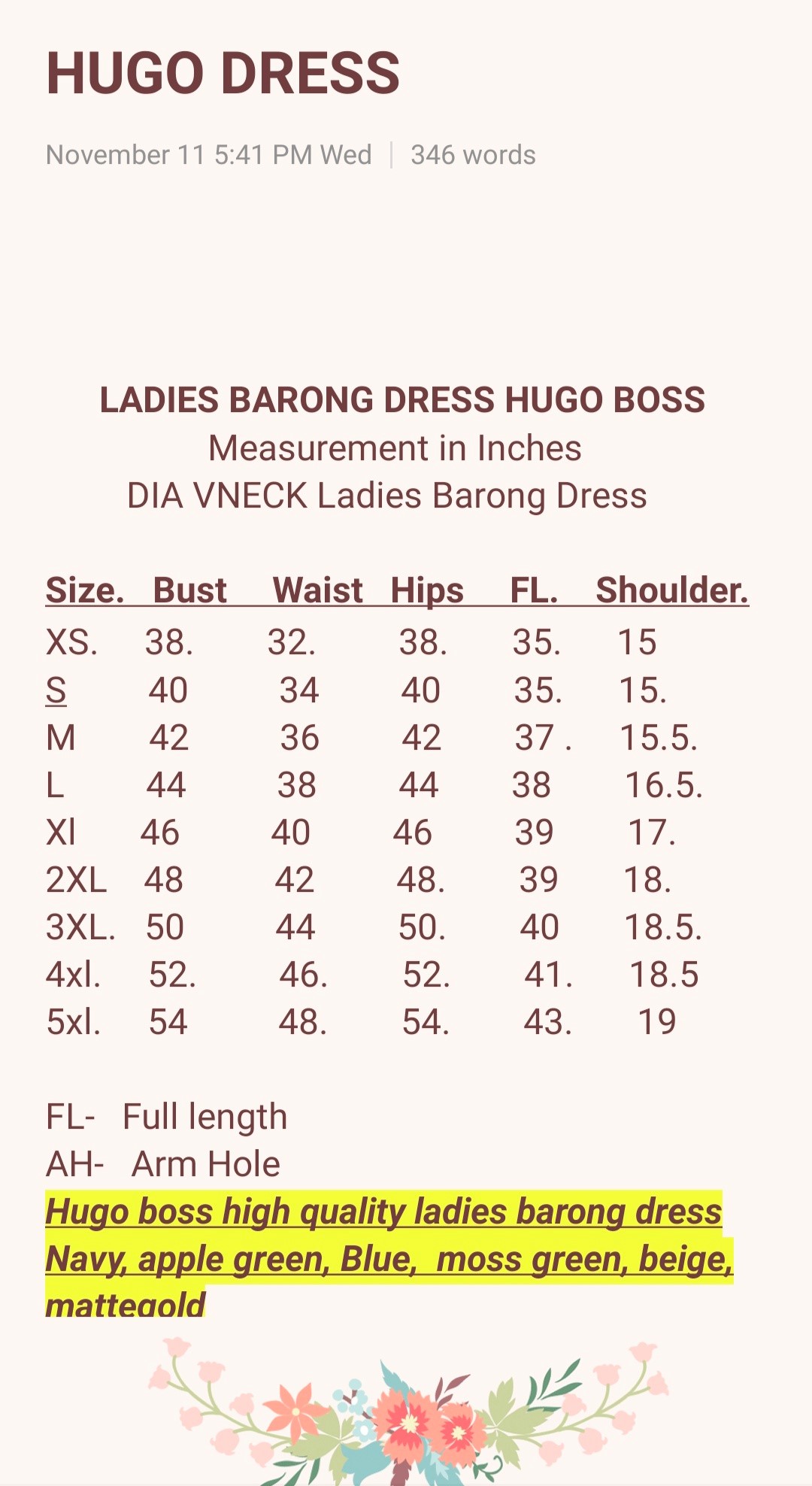 Hugo Boss 48 Size