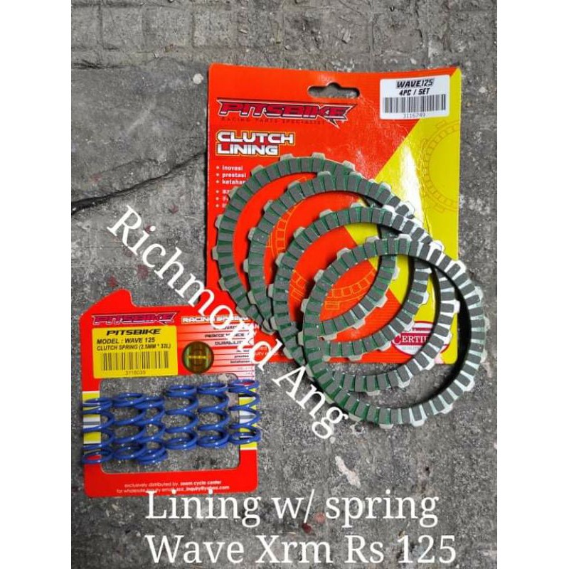 pitsbike racing clutch lining plate with spring wave xrm rs 125 wave125 ...