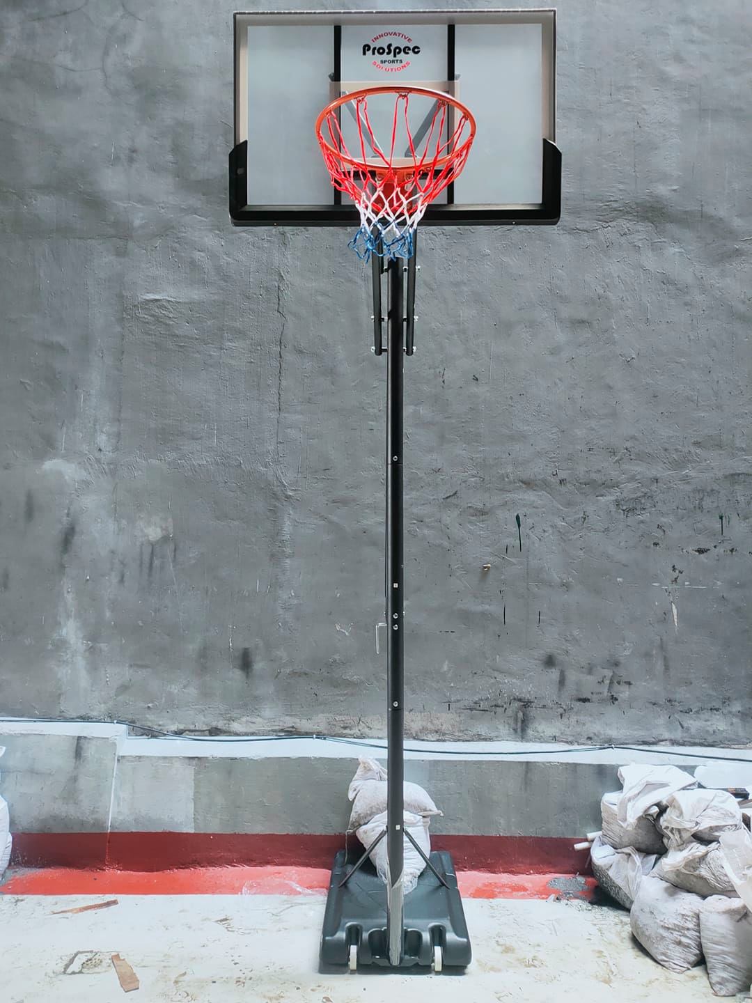 PROSPEC PS22 Basketball Stand Polycarbonate Board with Adult Crank ...