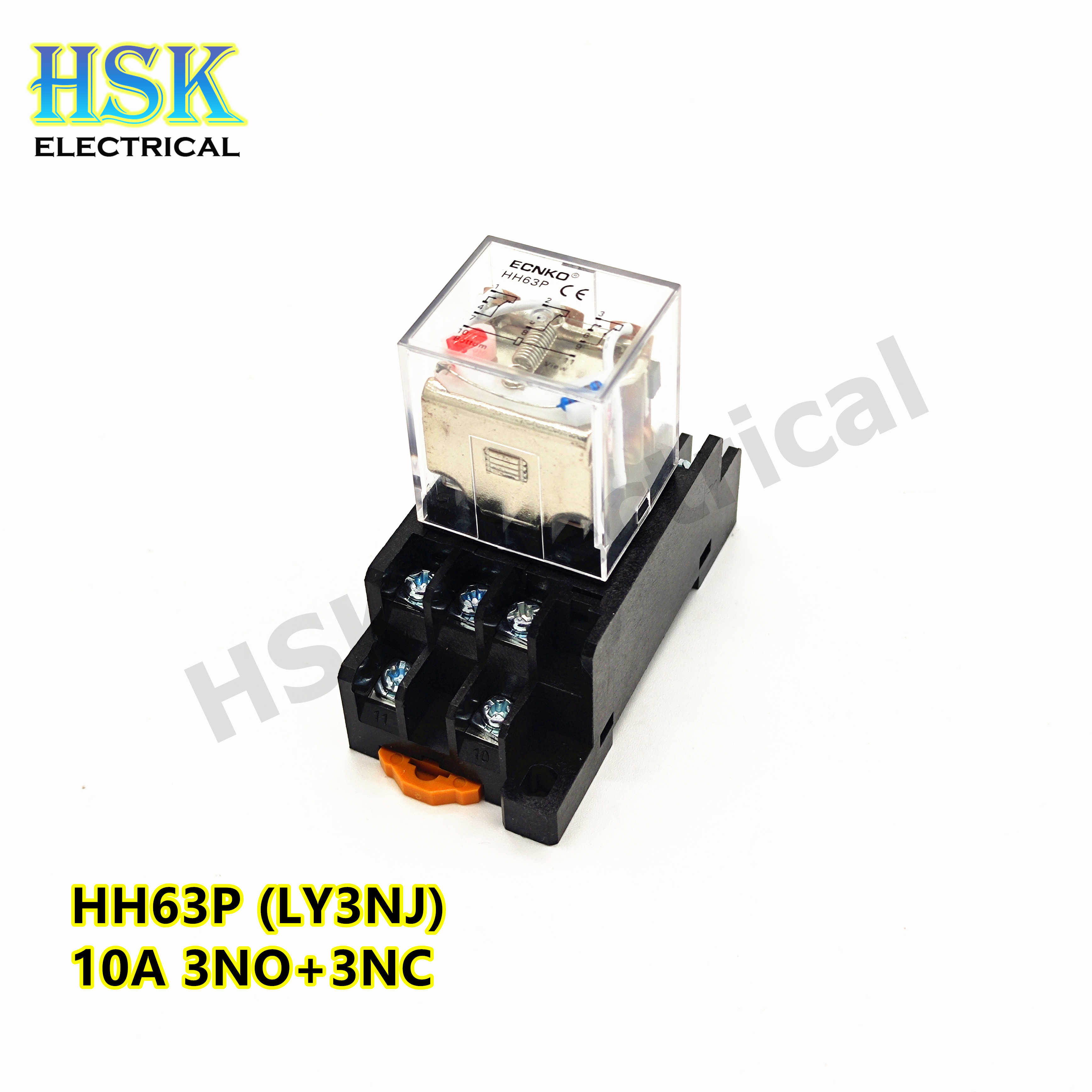 Power Relay 10A HH62P (LY2NJ) HH63P (LY3NJ) HH64P (LY4NJ) With Socket ...