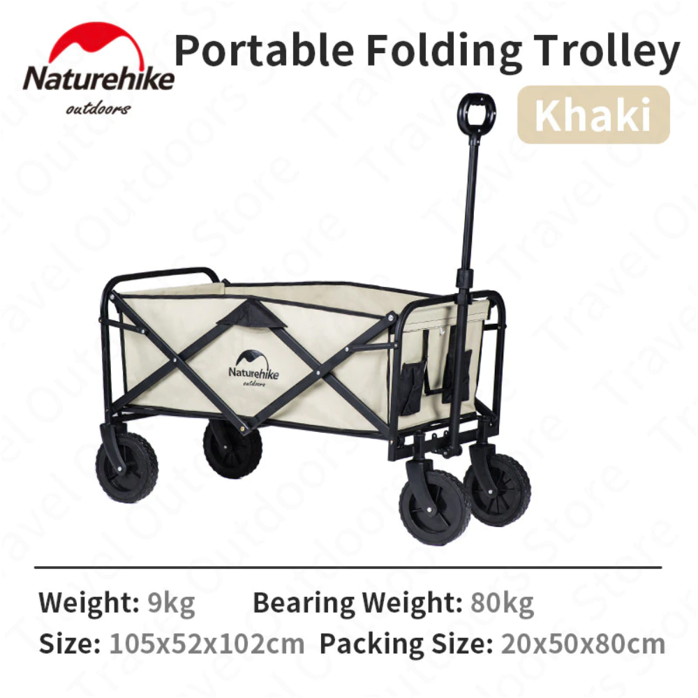 Naturehike Portable Folding Trolley Outdoor Four-wheel Utility Push ...