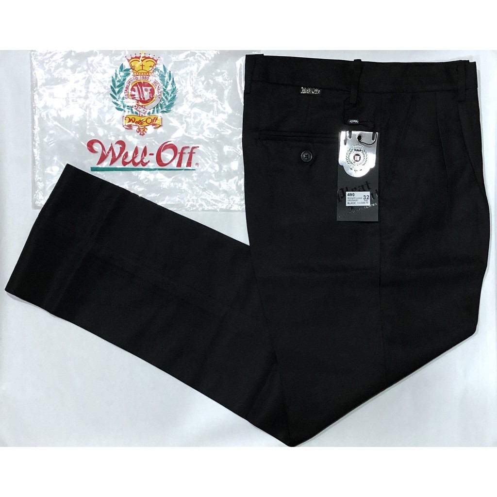 Original Well-Off Slacks (Straight loose with pleats) | Lazada PH