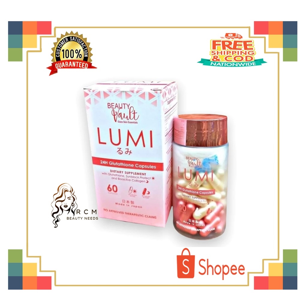 Original Effective LUMI 24H Glutathione Capsules Whitening by Beauty ...