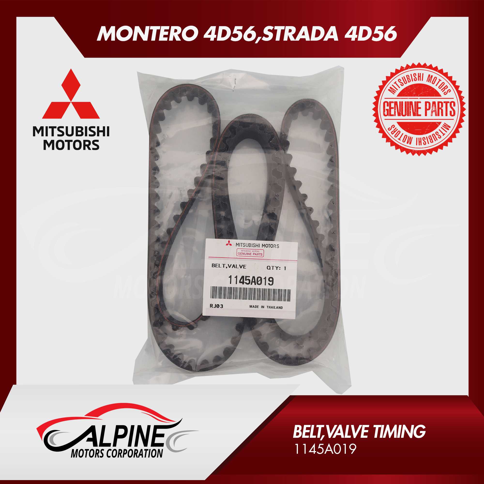 Mitsubishi Genuine Parts: BELT,VALVE TIMING | Lazada PH