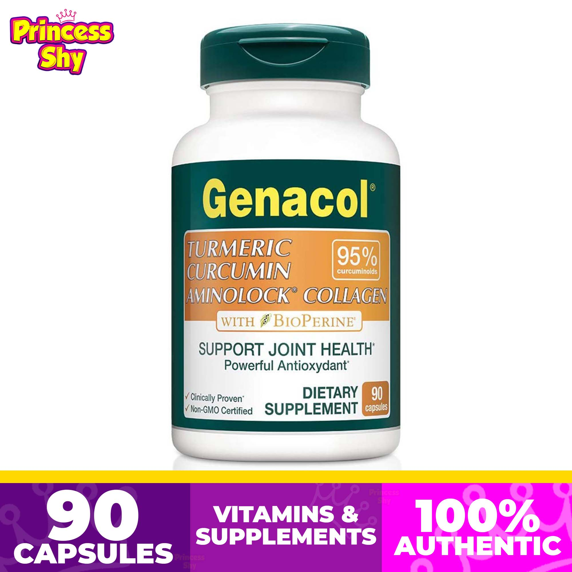 Genacol Turmeric Curcumin with Bioperine and Collagen 90 Capsules ...