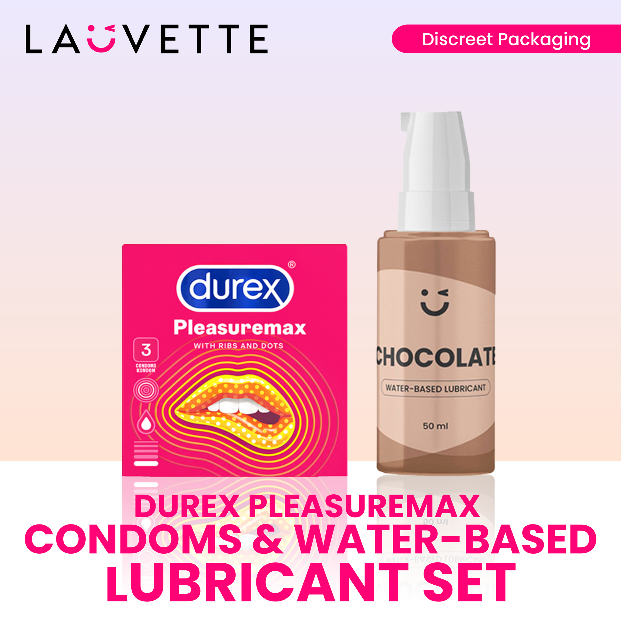 Durex Pleasuremax Condoms & Water-Based Lubricant Set | Lazada PH