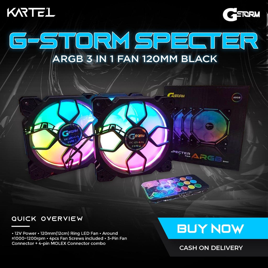 GSTORM Specter Fan ARGB 3in1 (3pcs Fan) | Lazada PH