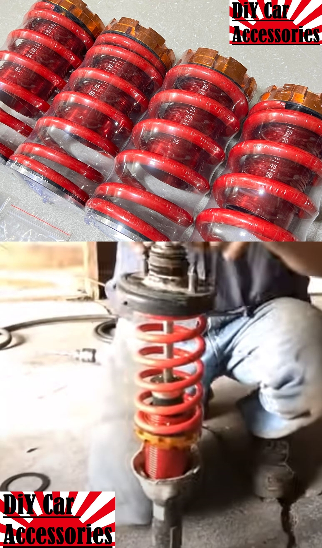 Universal Coilover sleeves Kit (Red) | Lazada PH