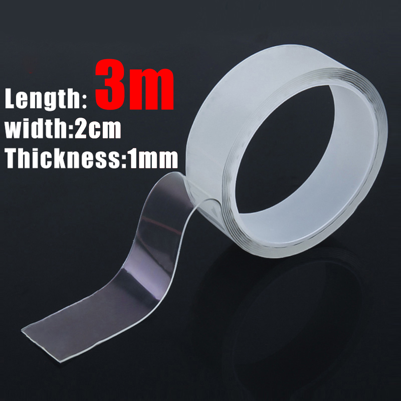 Reusable self-adhesive tape nano tape high viscosity waterproof washable traceless tape acrylic ...