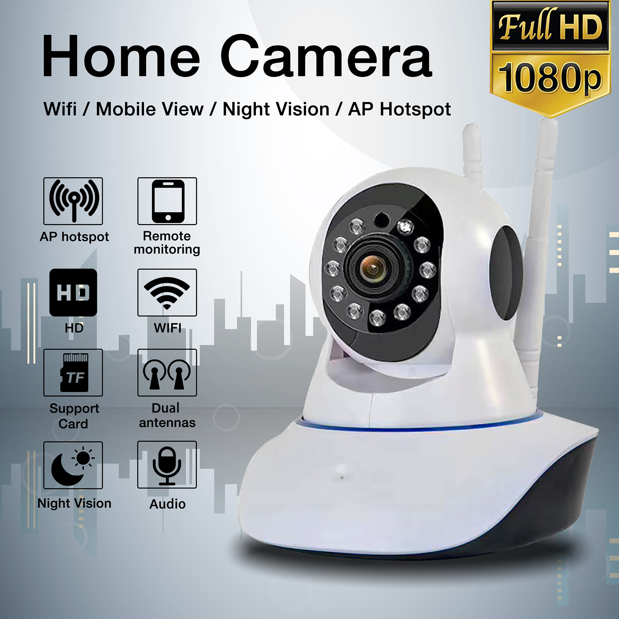 V380 Pro CCTV camera Q5 Smart HD 1080P P2P Night Vision IP Camera ...